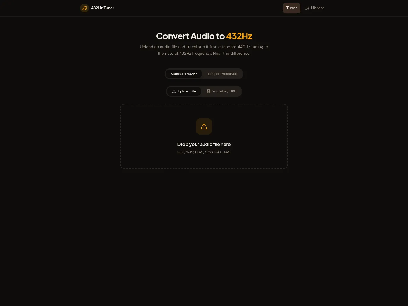 432Hz Audio Tuner Web