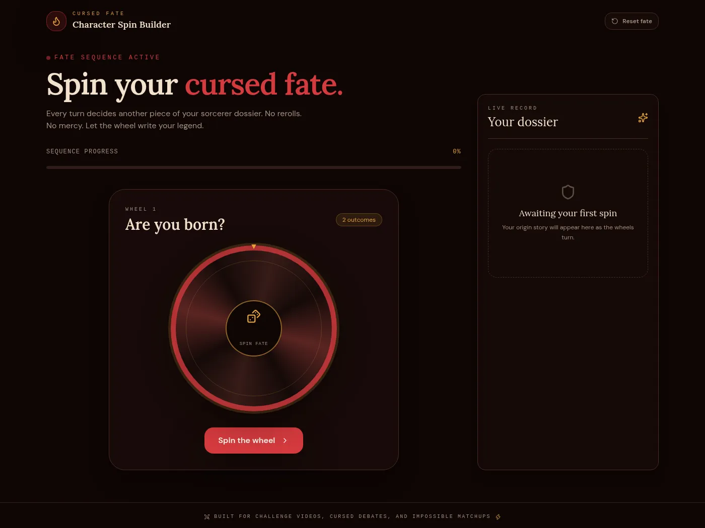 JJK Character Spin Builder