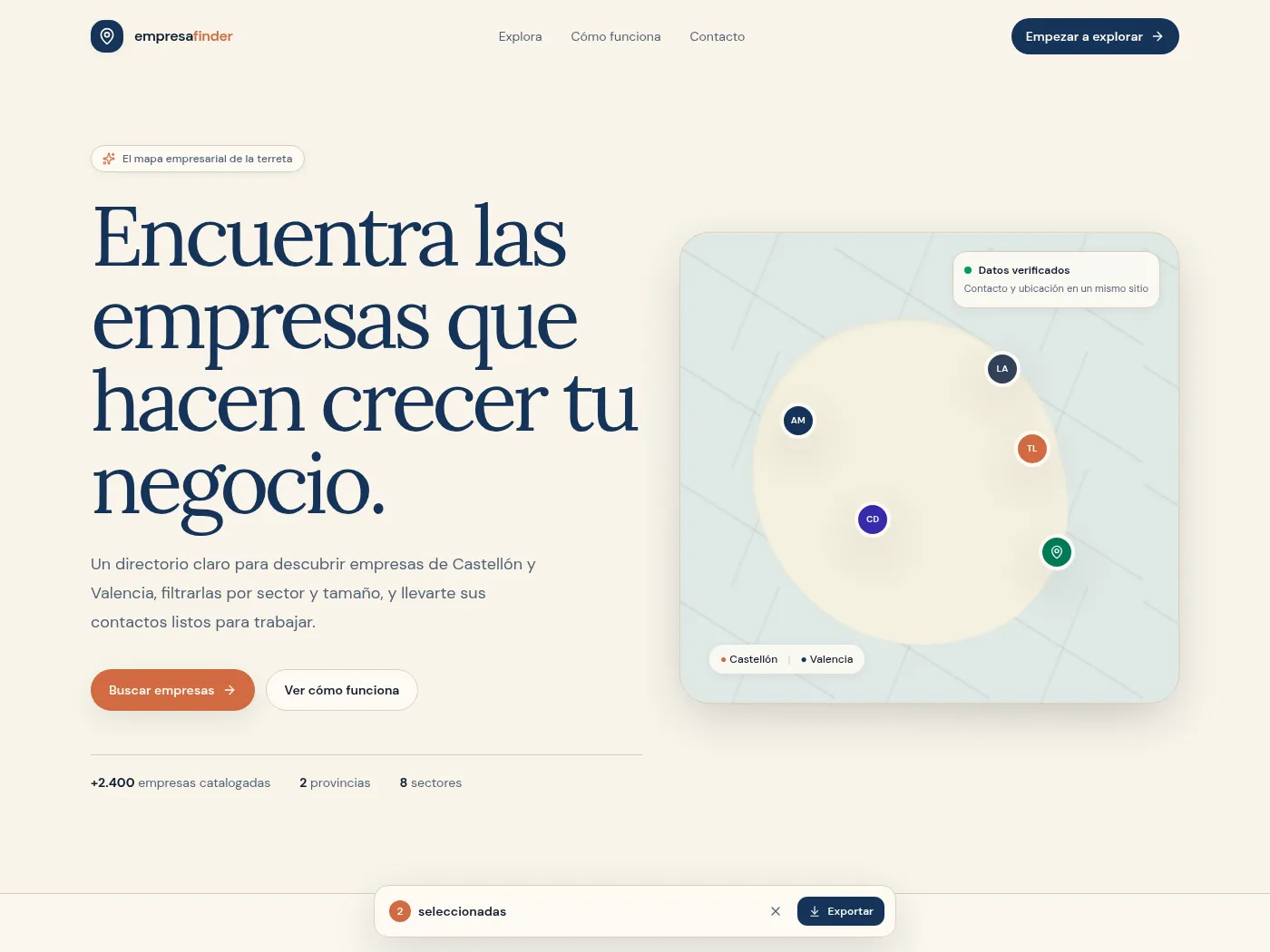 Empresa Finder Landing