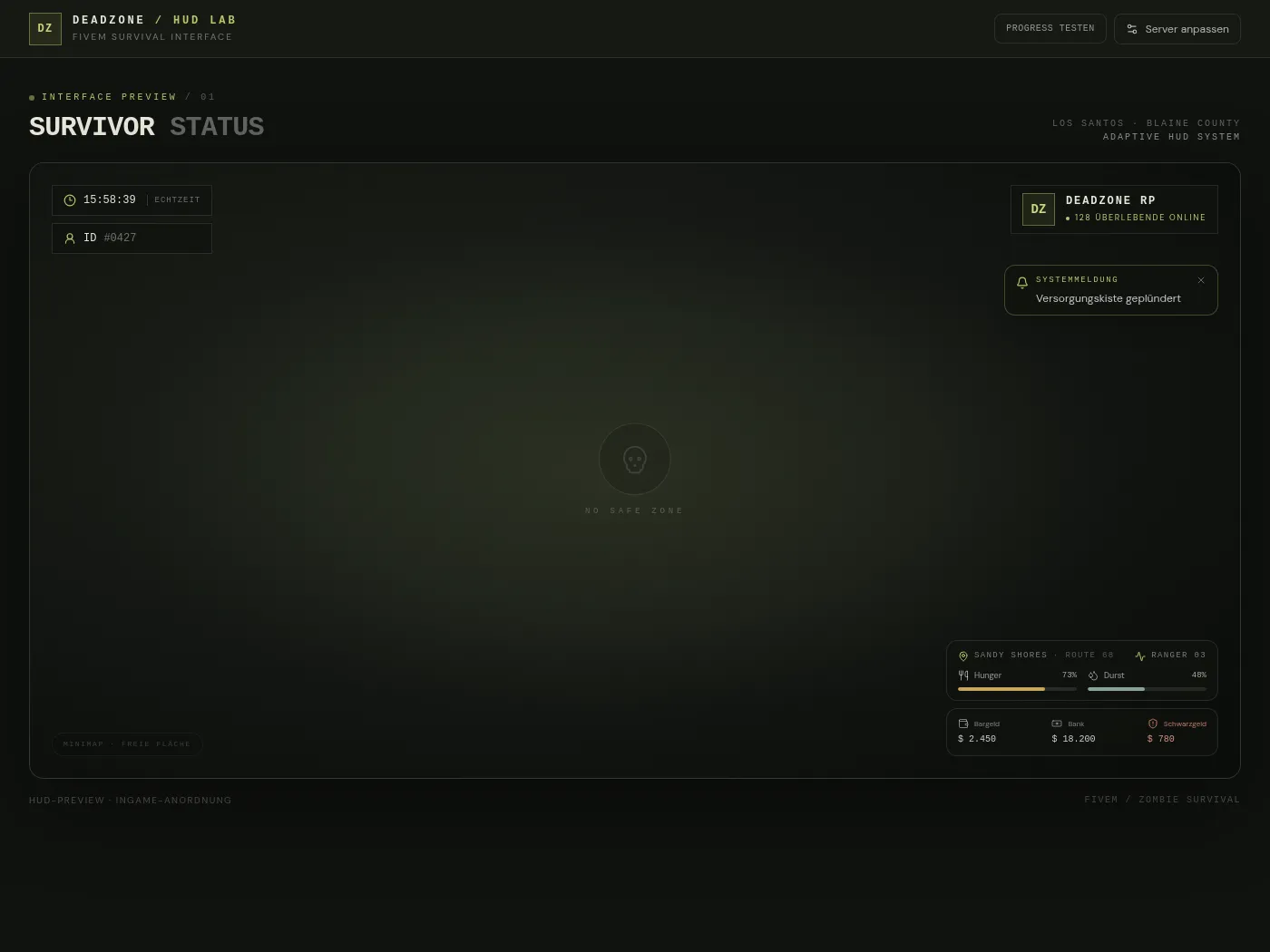 Zombie Survival HUD