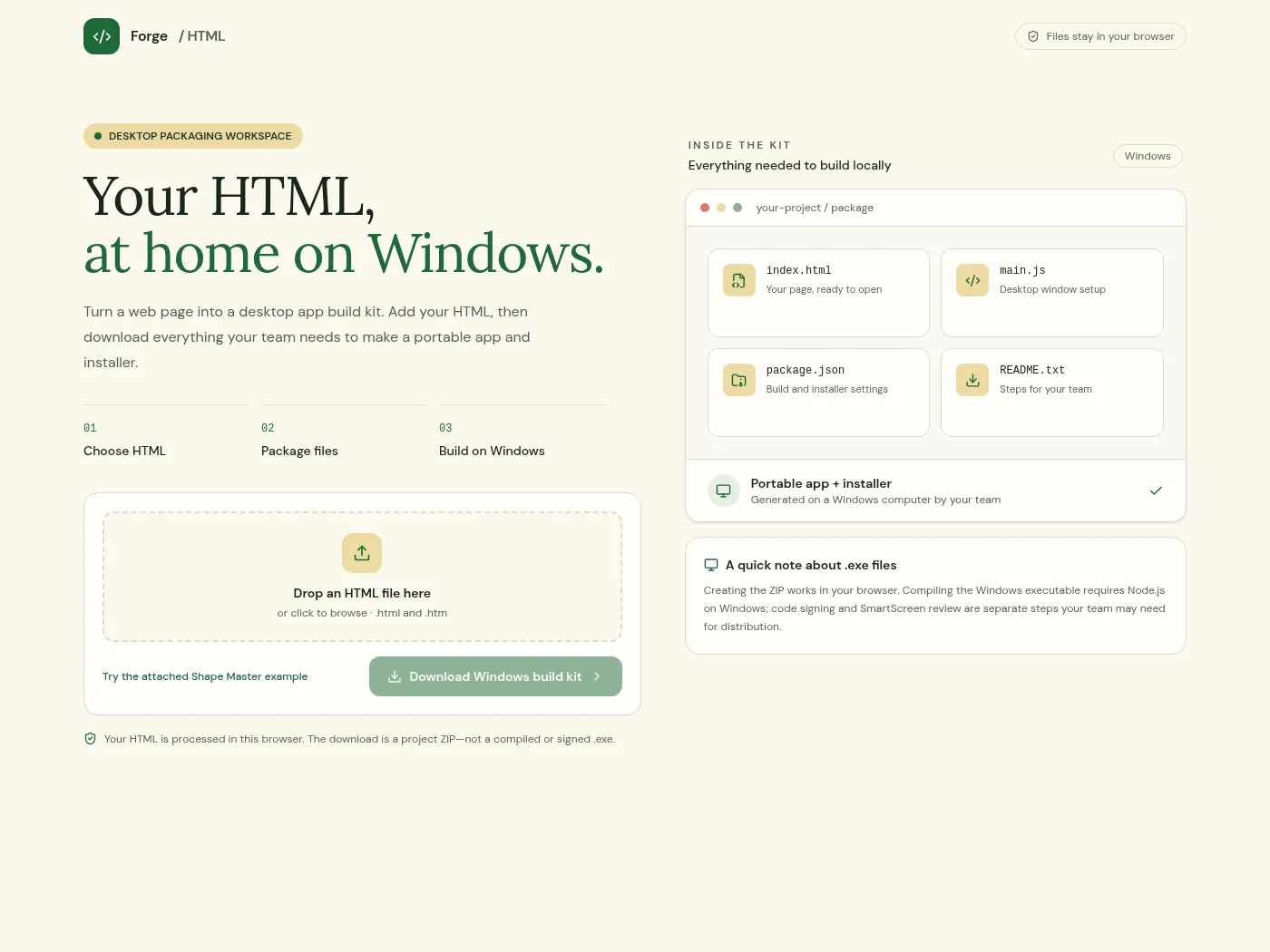 HTML to EXE Converter