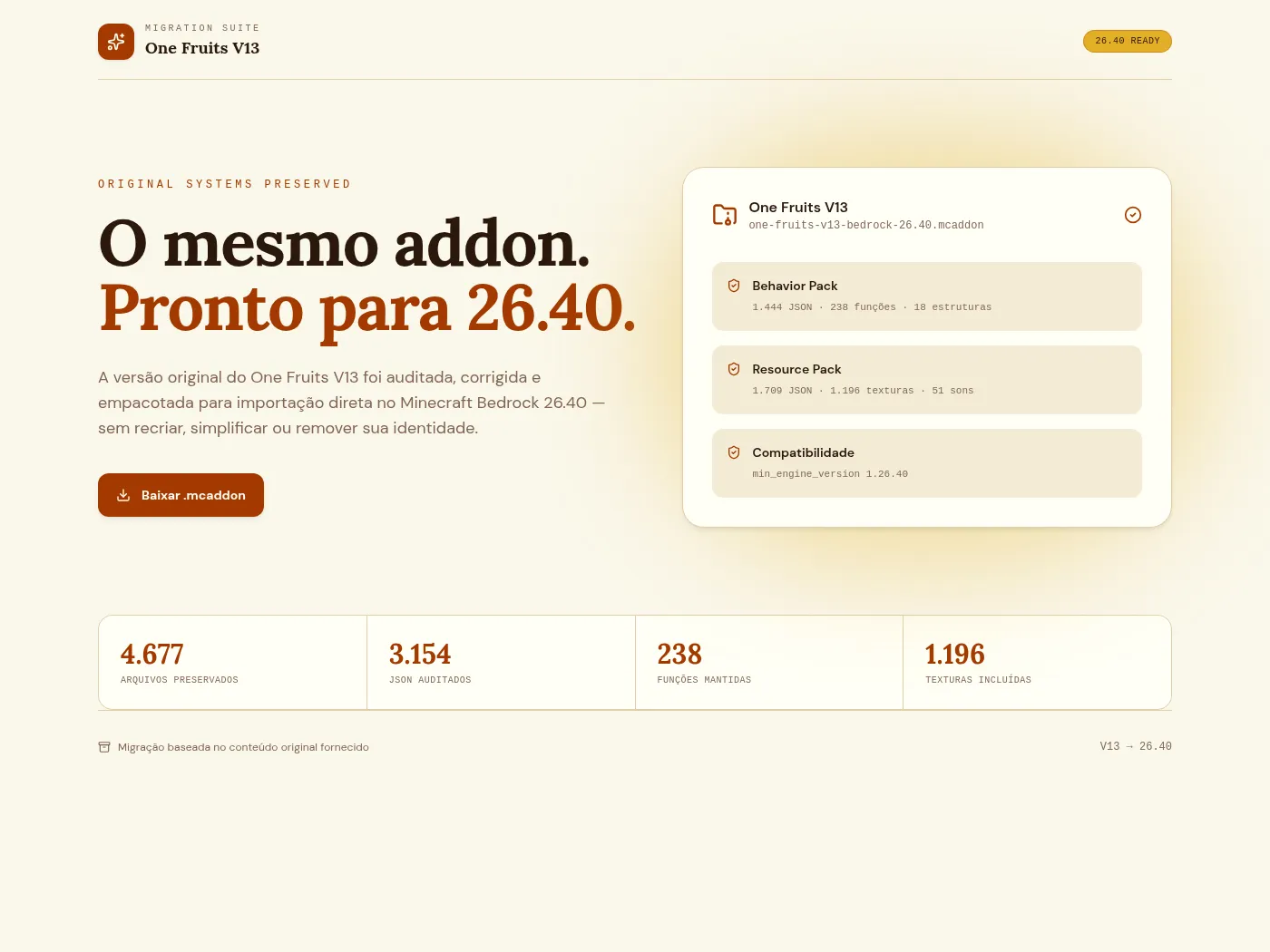 One Fruits Migration Suite