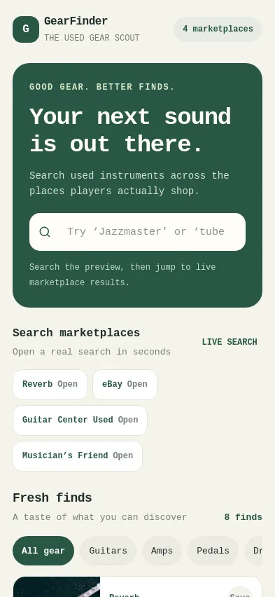 GearFinder Mobile