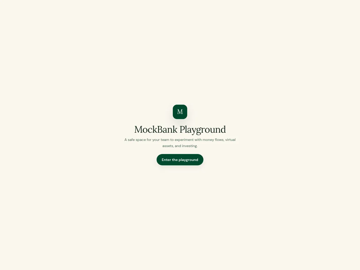 MockBank Playground