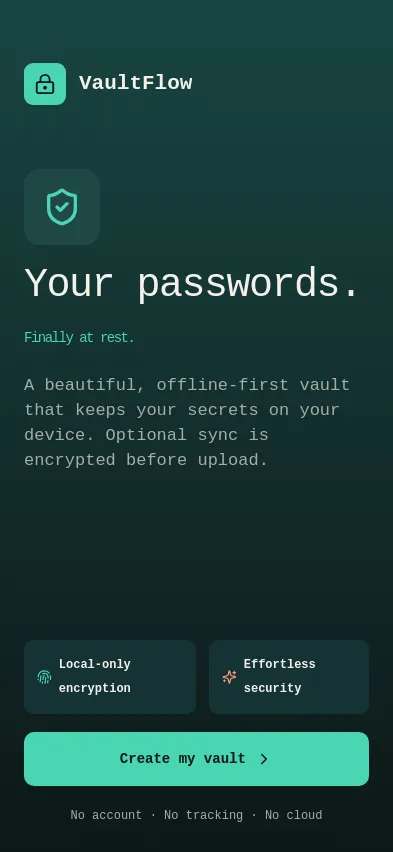 VaultFlow Password Manager
