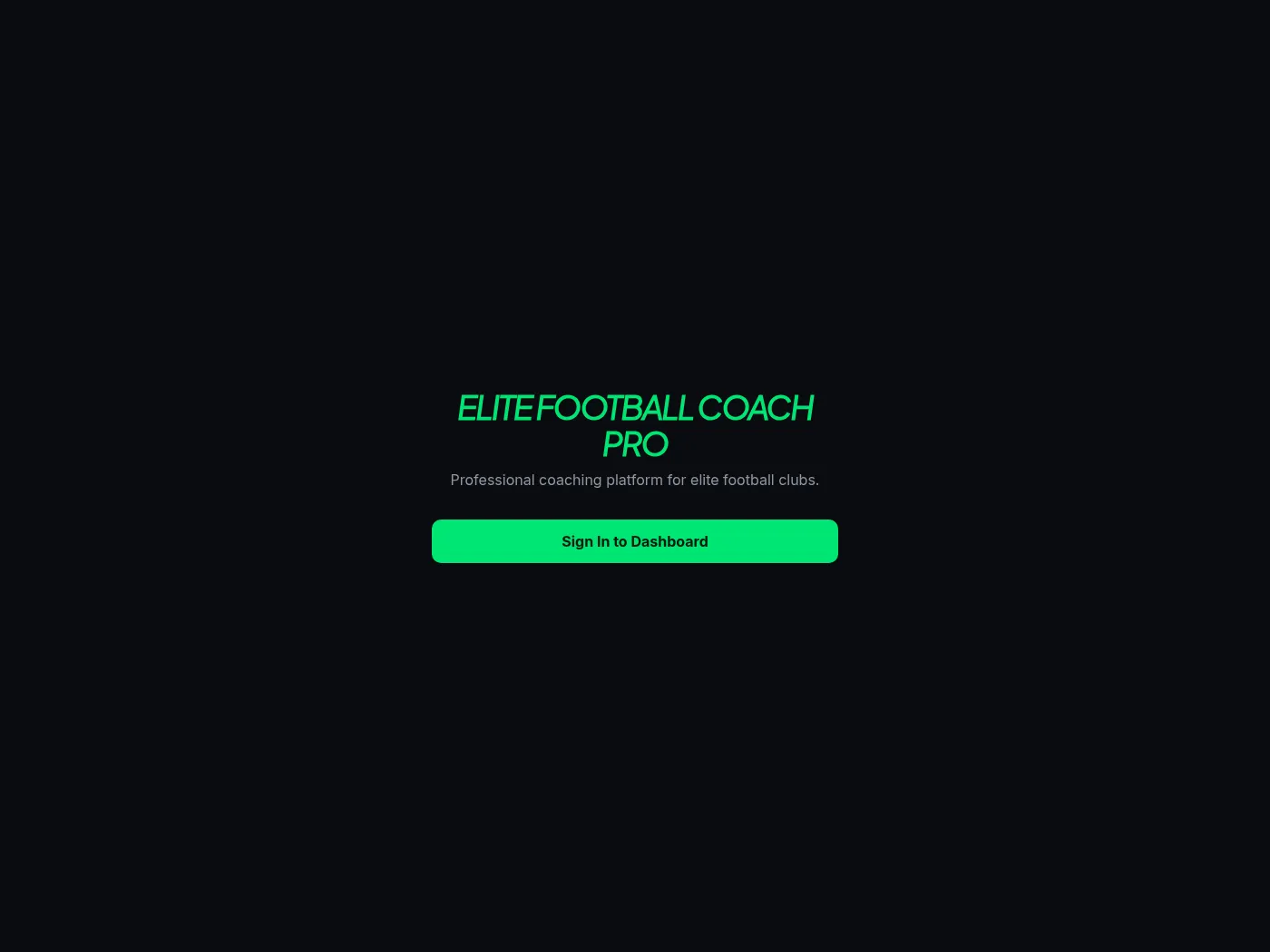 Elite Football Coach Pro