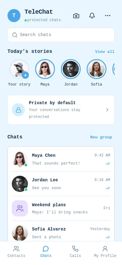 TeleChat Stories App