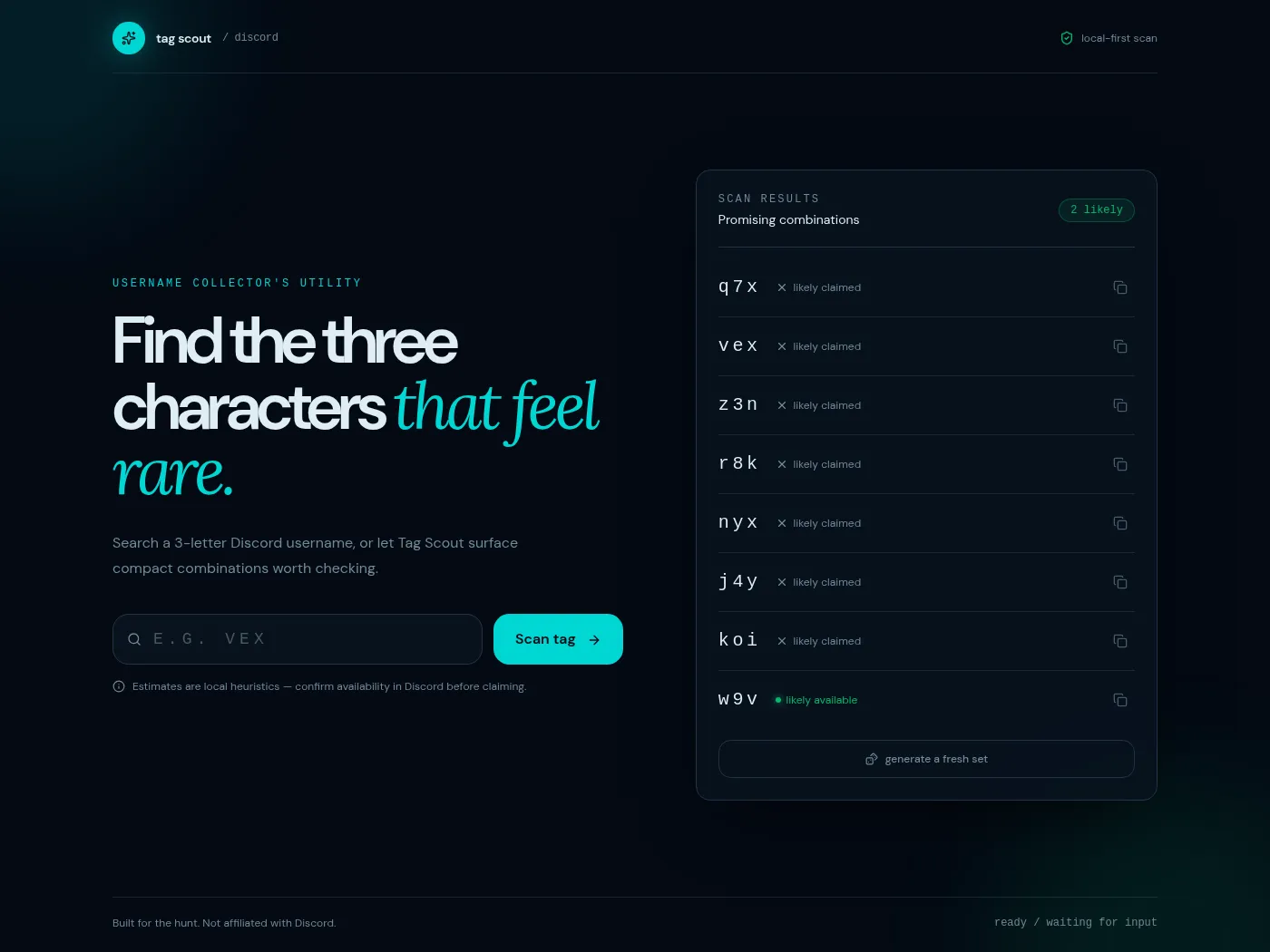 Discord Tag Finder