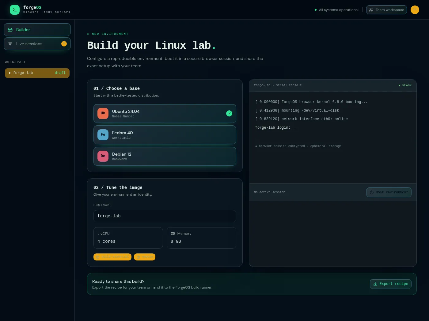 Browser Linux Builder