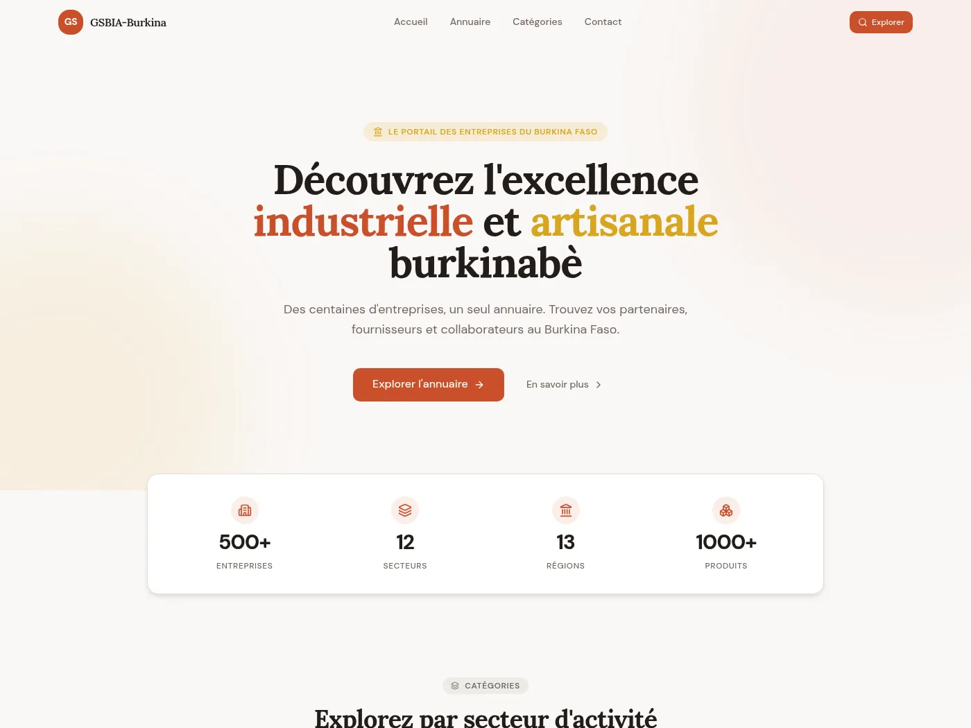 GSBIA-Burkina Web Portal