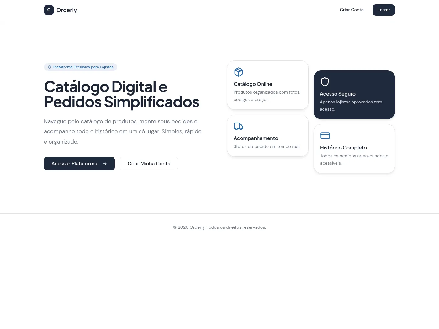 Orderly Lojista Platform