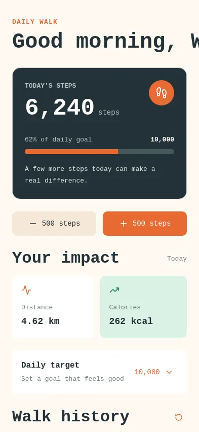 Daily Walk Tracker