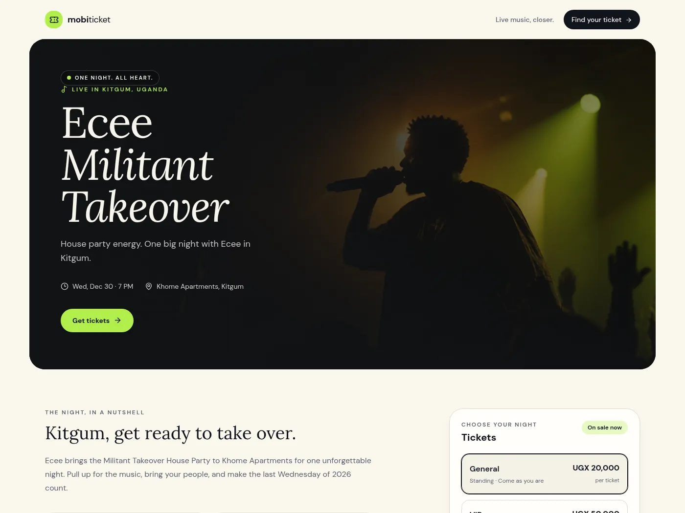 MobiTicket for Musicians
