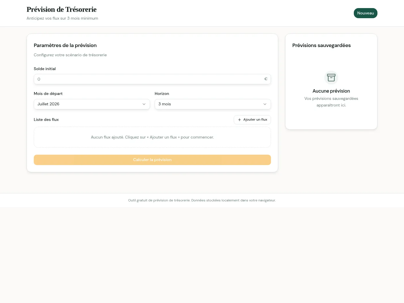 Trésorerie Prévision 3M