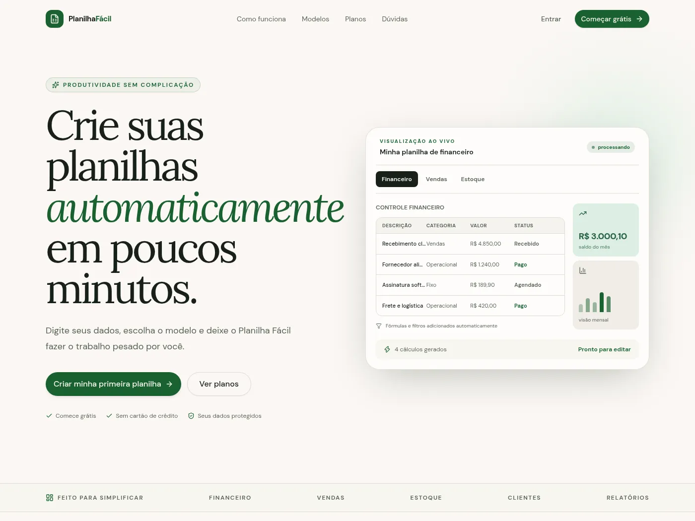 Planilha Fácil SaaS