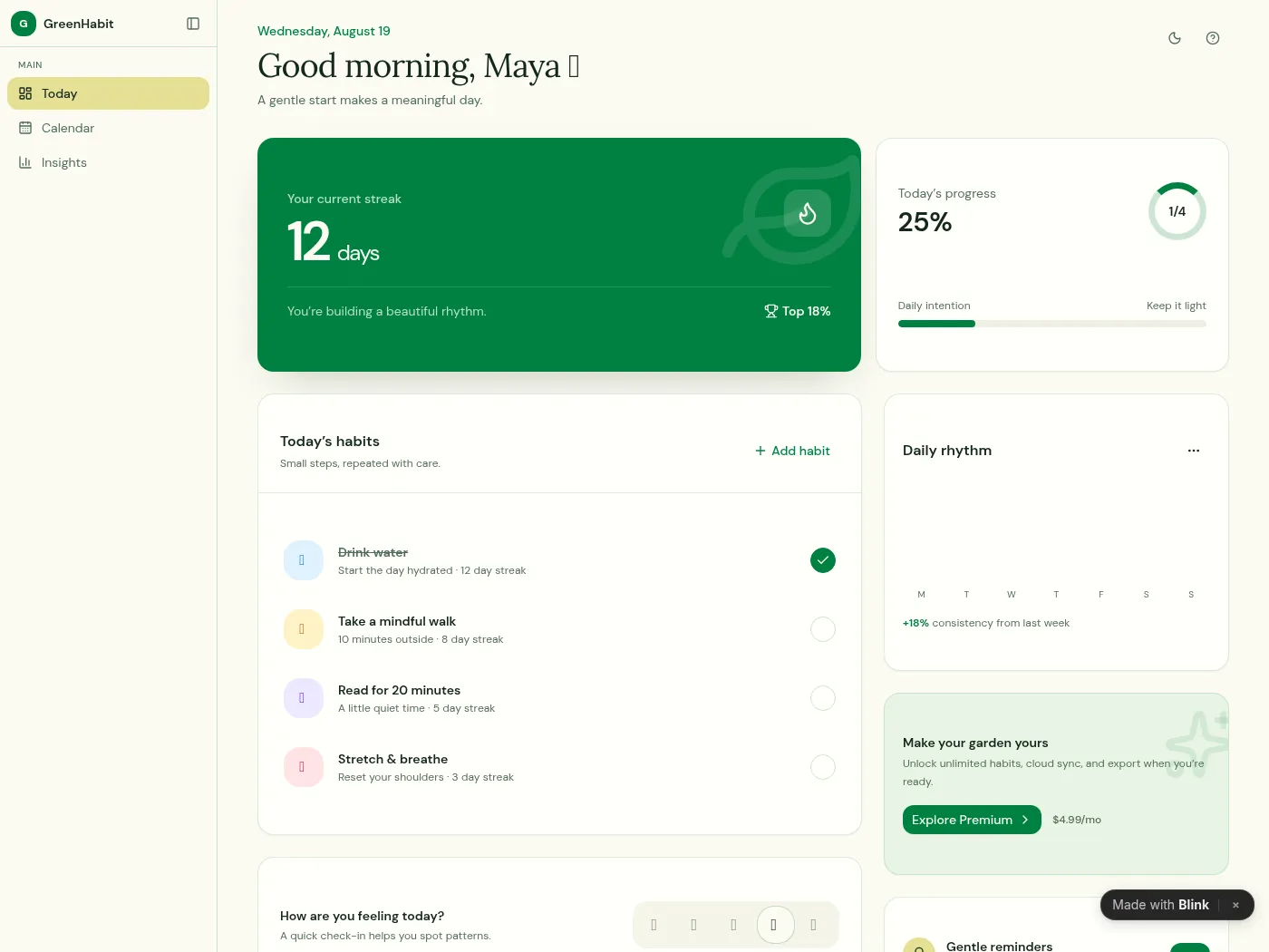 GreenHabit Tracker