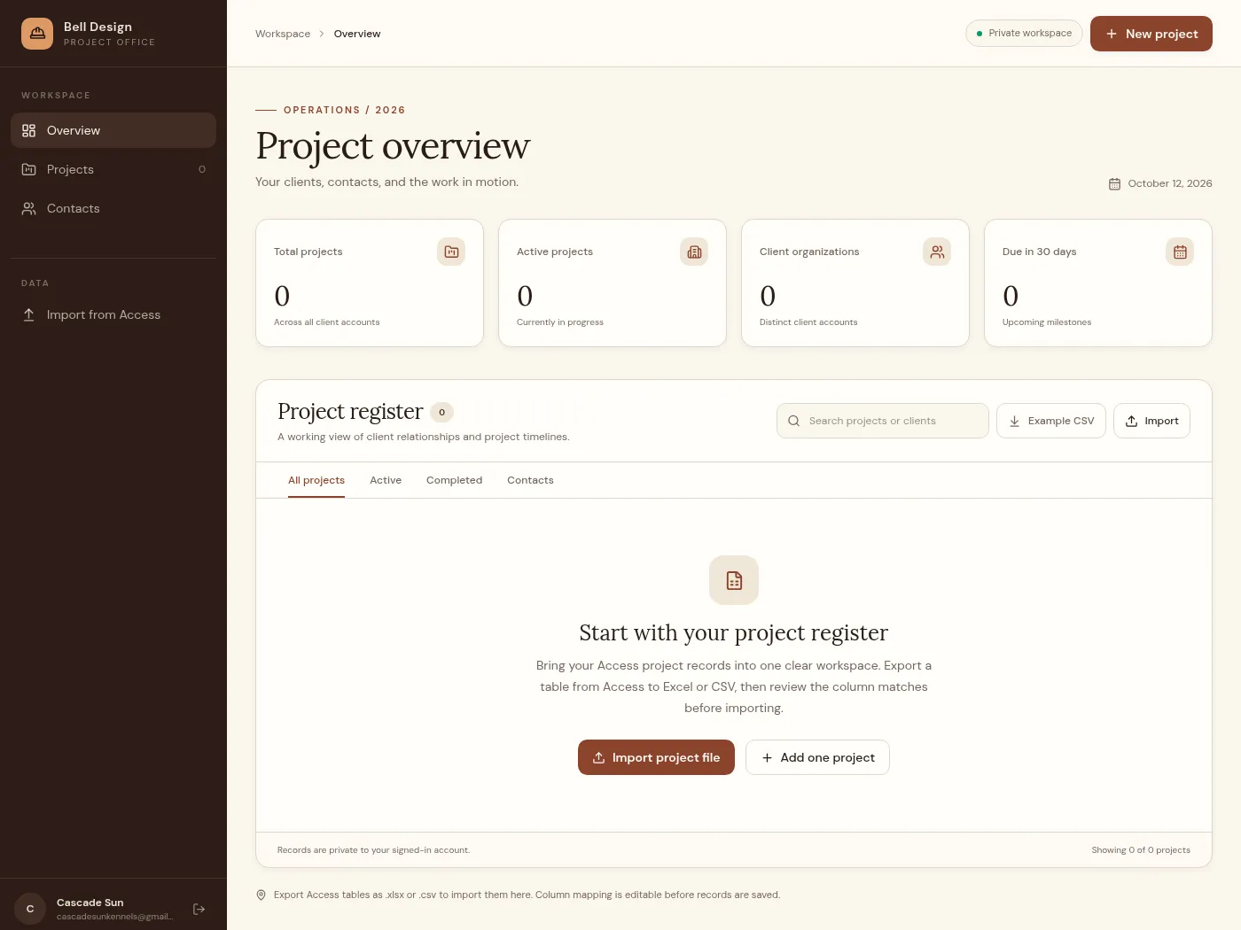 Bell Design CRM Site