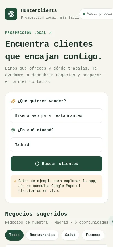 HunterClients Finder