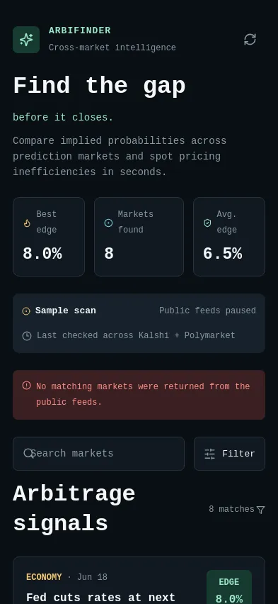 ArbiFinder Mobile