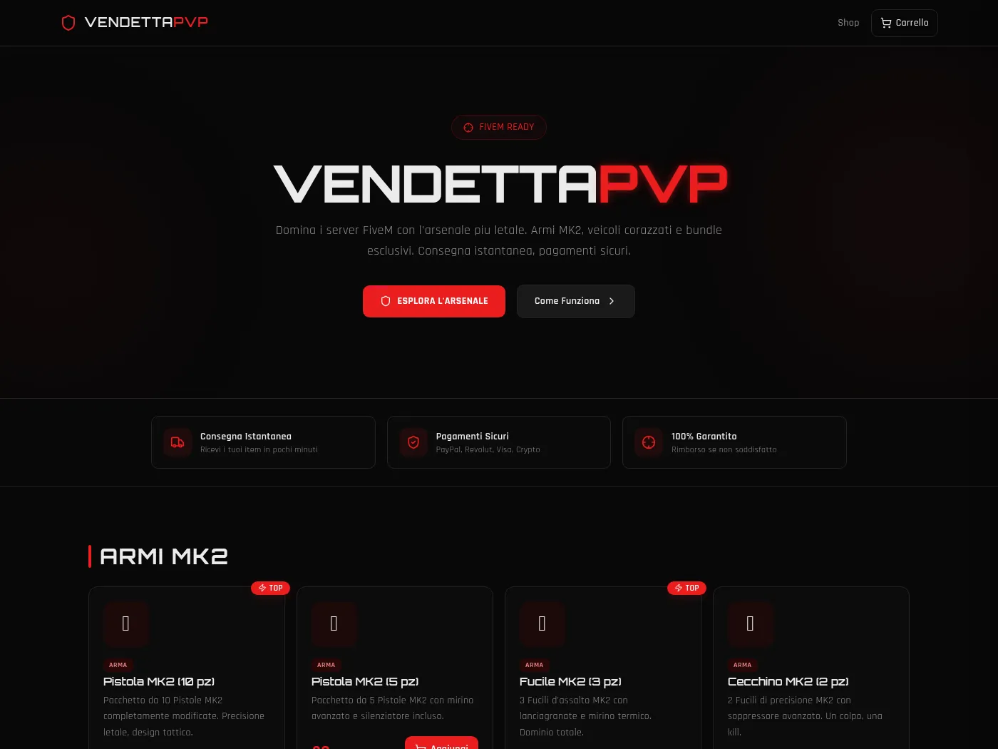 Vendetta PVP Store