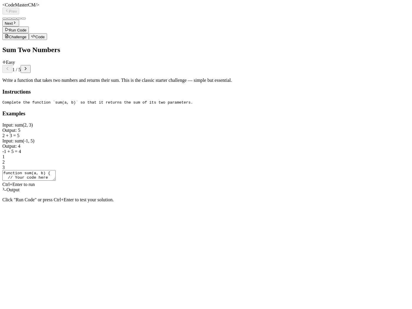 CodeMaster Platform