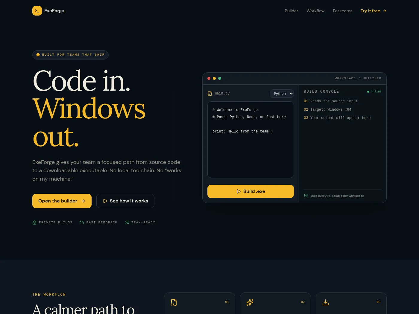 EXE Builder Web