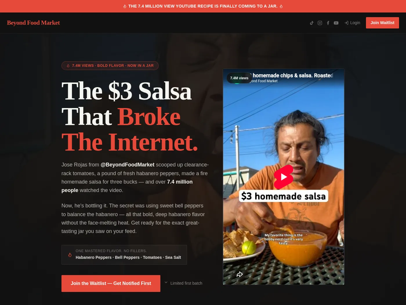 Salsa Launch Signup Page