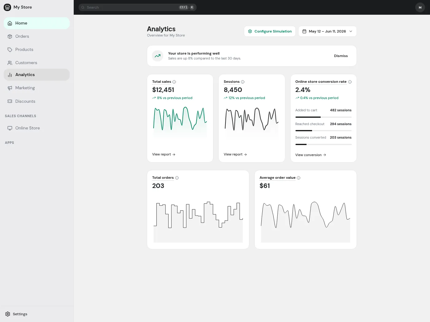 Shopify Earnings Simulator