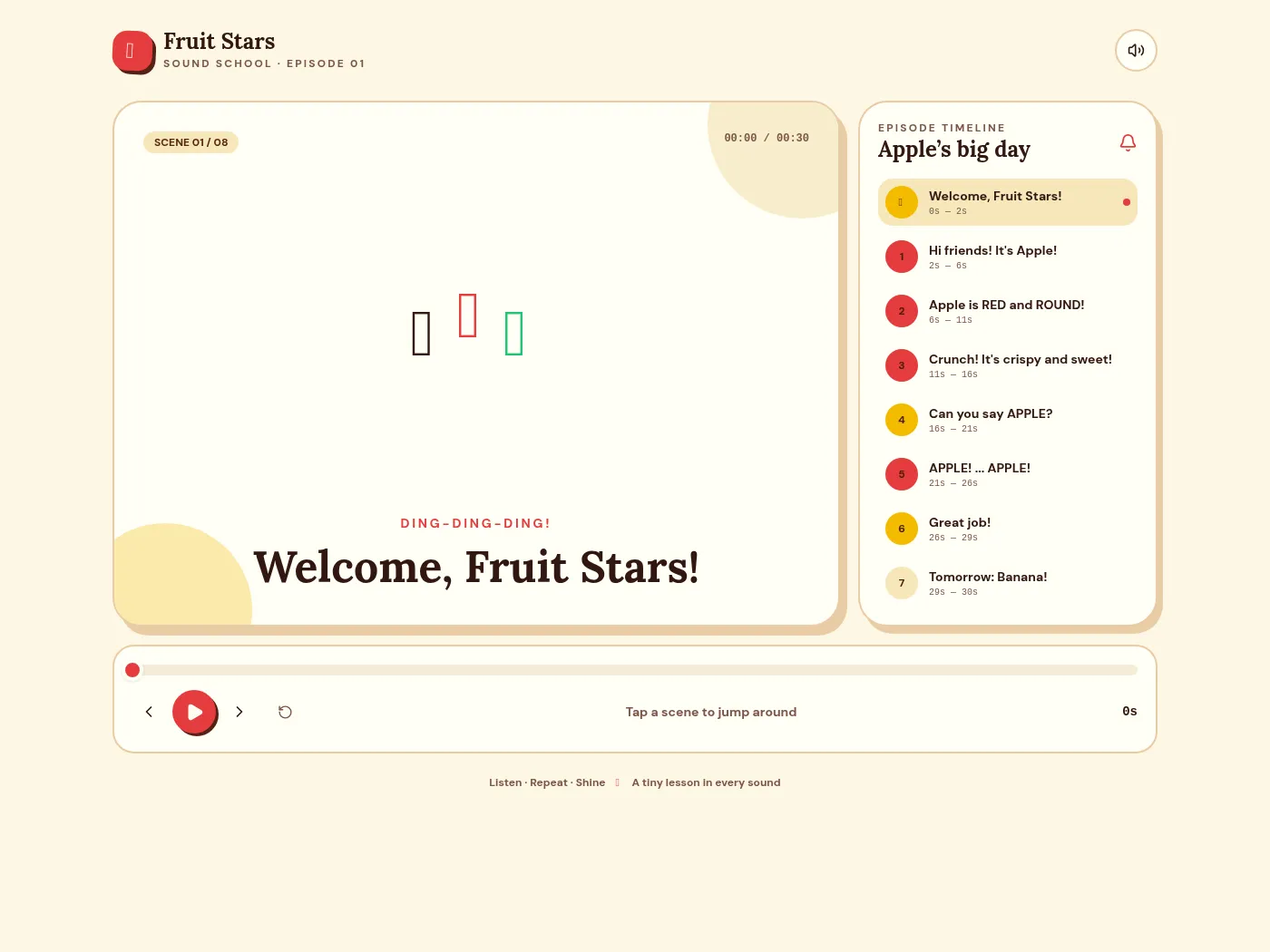 Fruit Stars SFX Visualizer