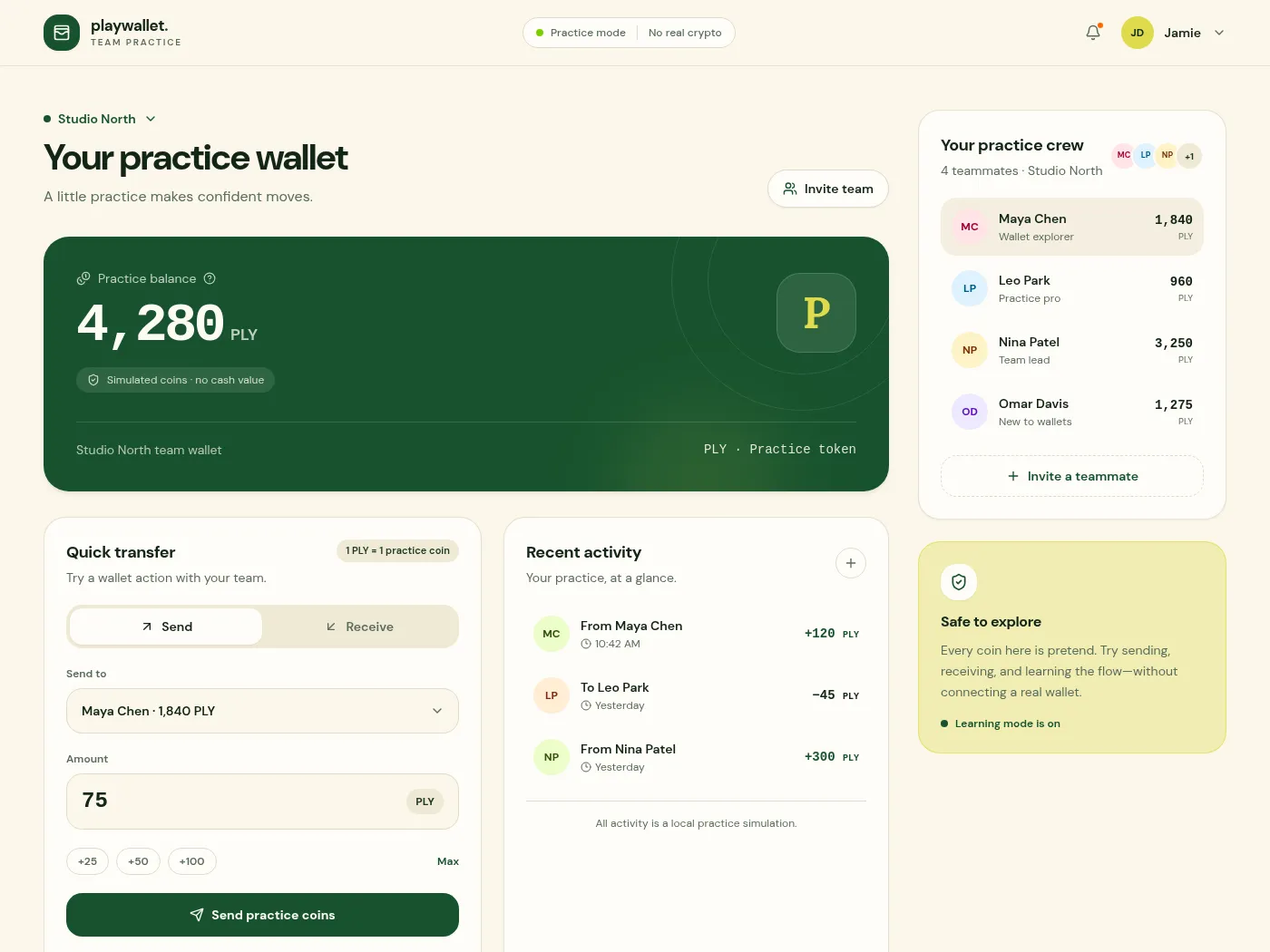 PlayWallet Sim