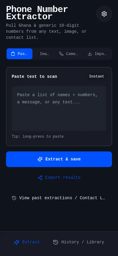 Phone Number Extractor