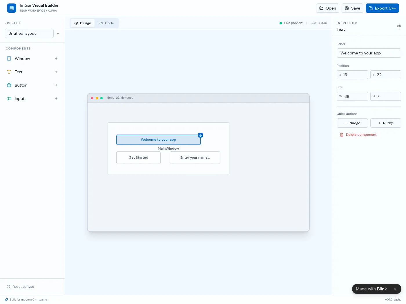 ImGui Visual Builder
