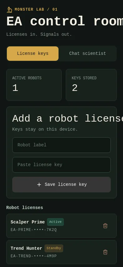 EA License Monster Lab