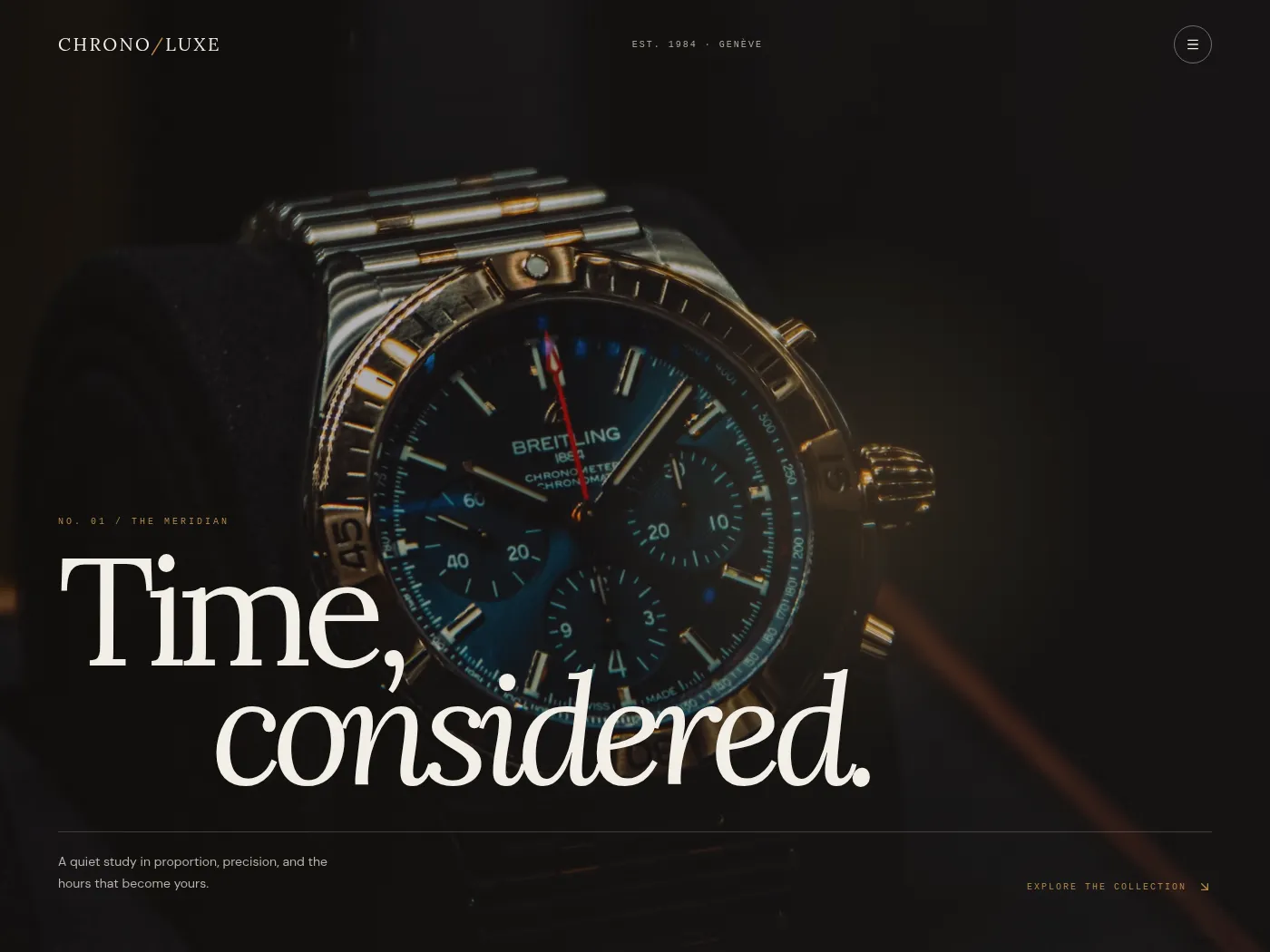 Chrono Luxe Landing