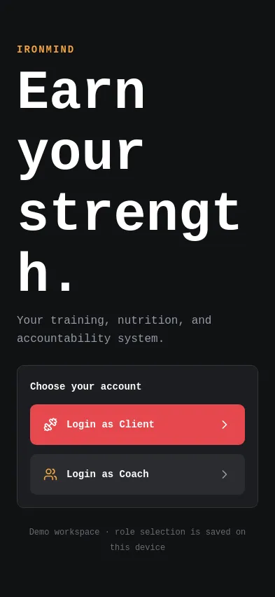 IronMind AI Fitness App
