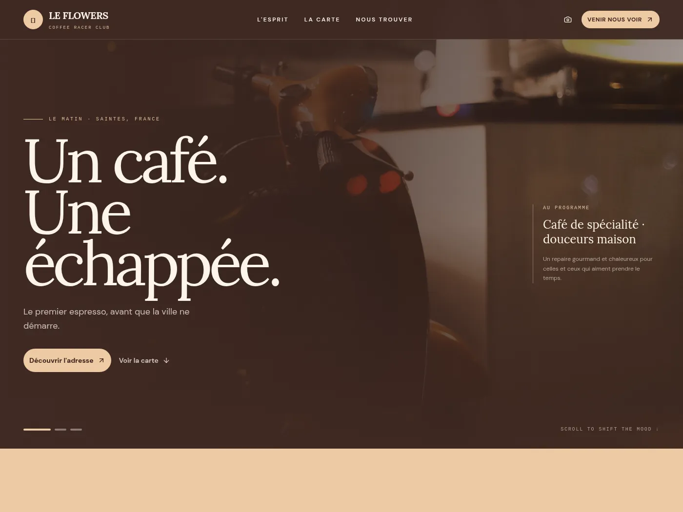 Flowers Coffee Racer Site