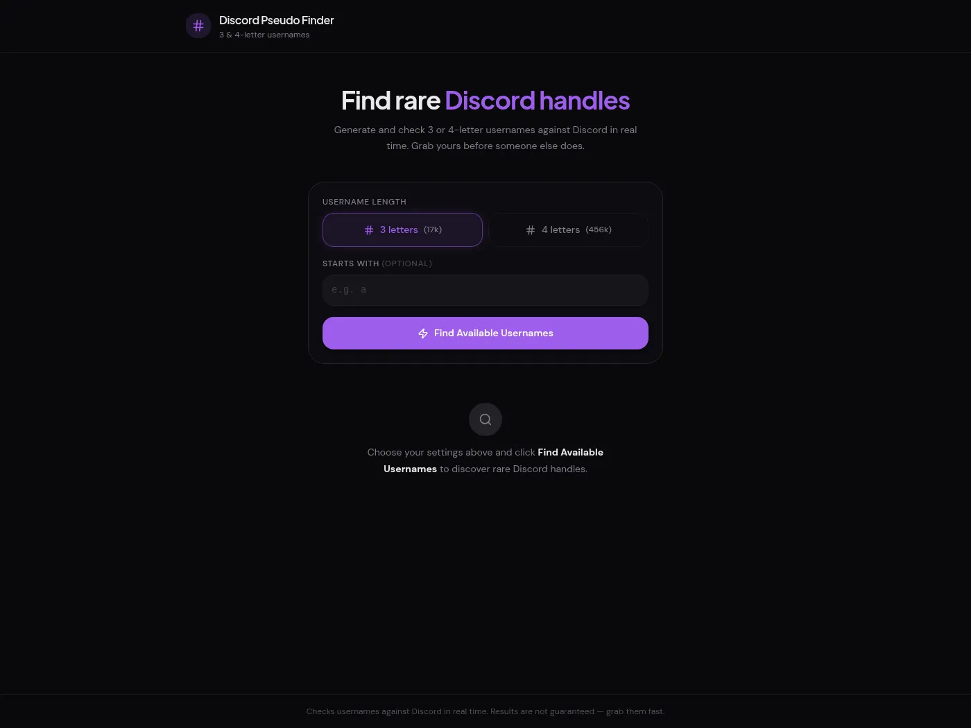 Discord Pseudo Finder