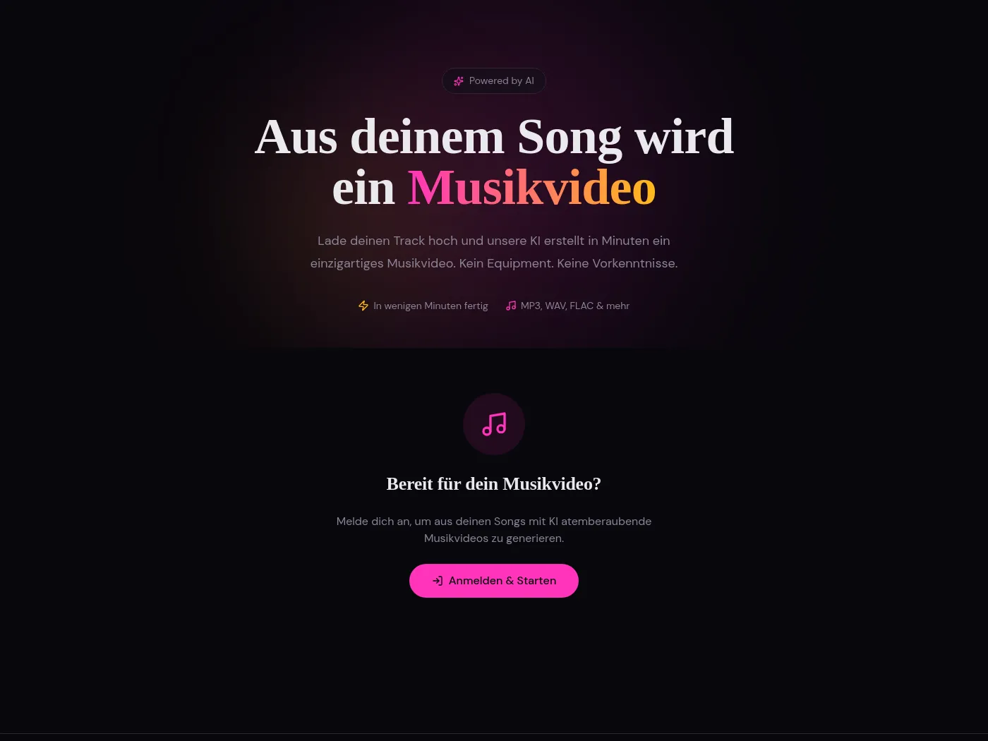 KI Musikvideo Maker