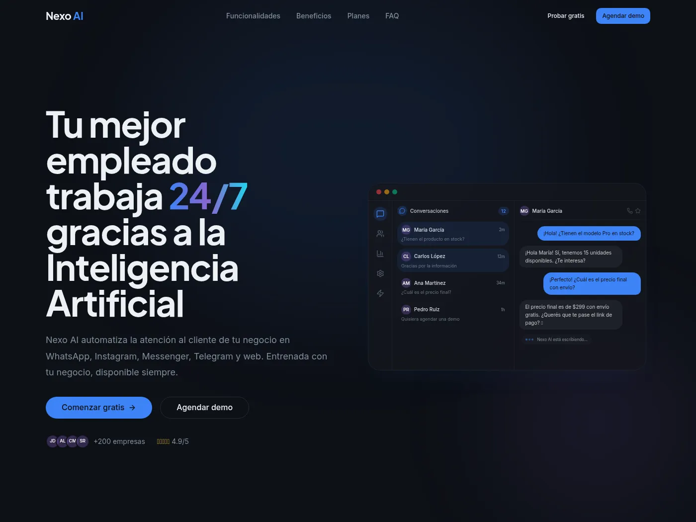 Nexo AI Landing