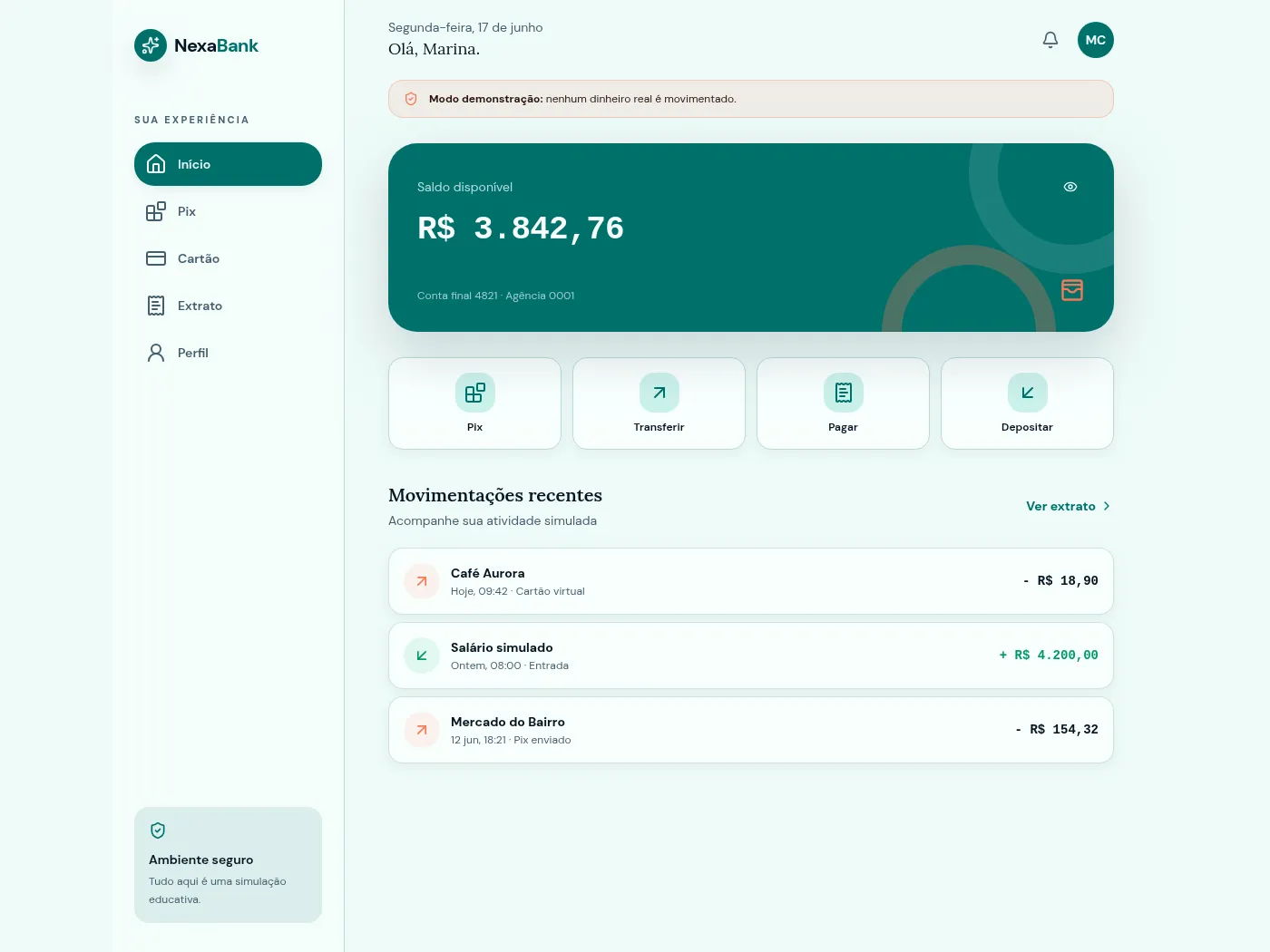 NexaBank Digital Simulator