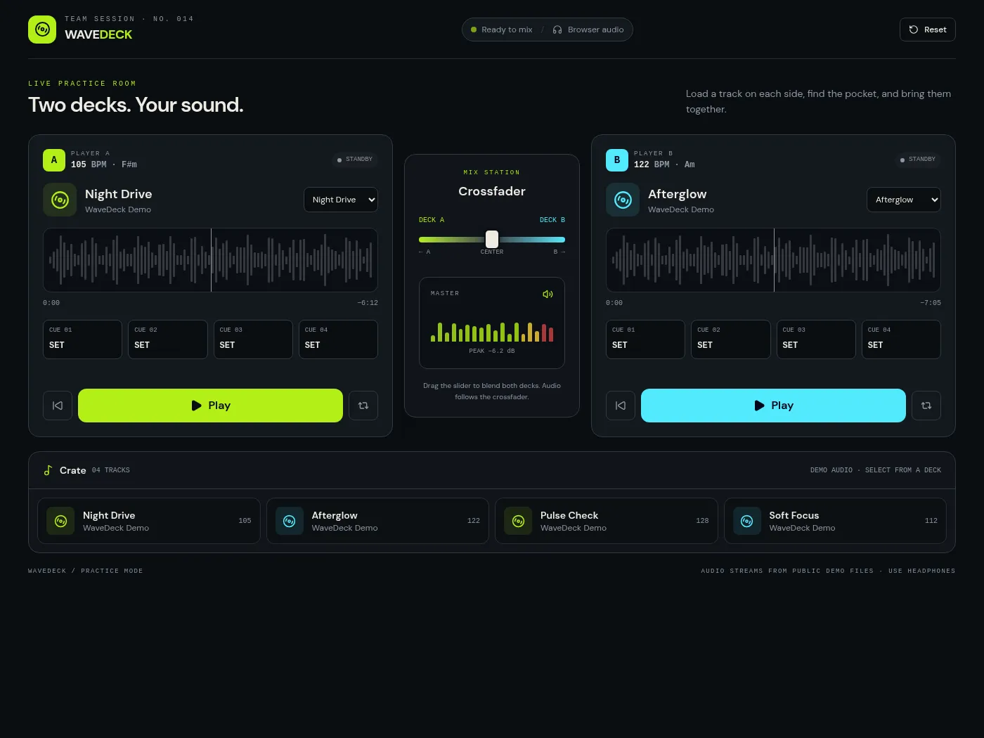 WaveDeck DJ Simulator