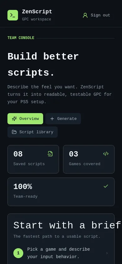 ZenScript AI Mobile