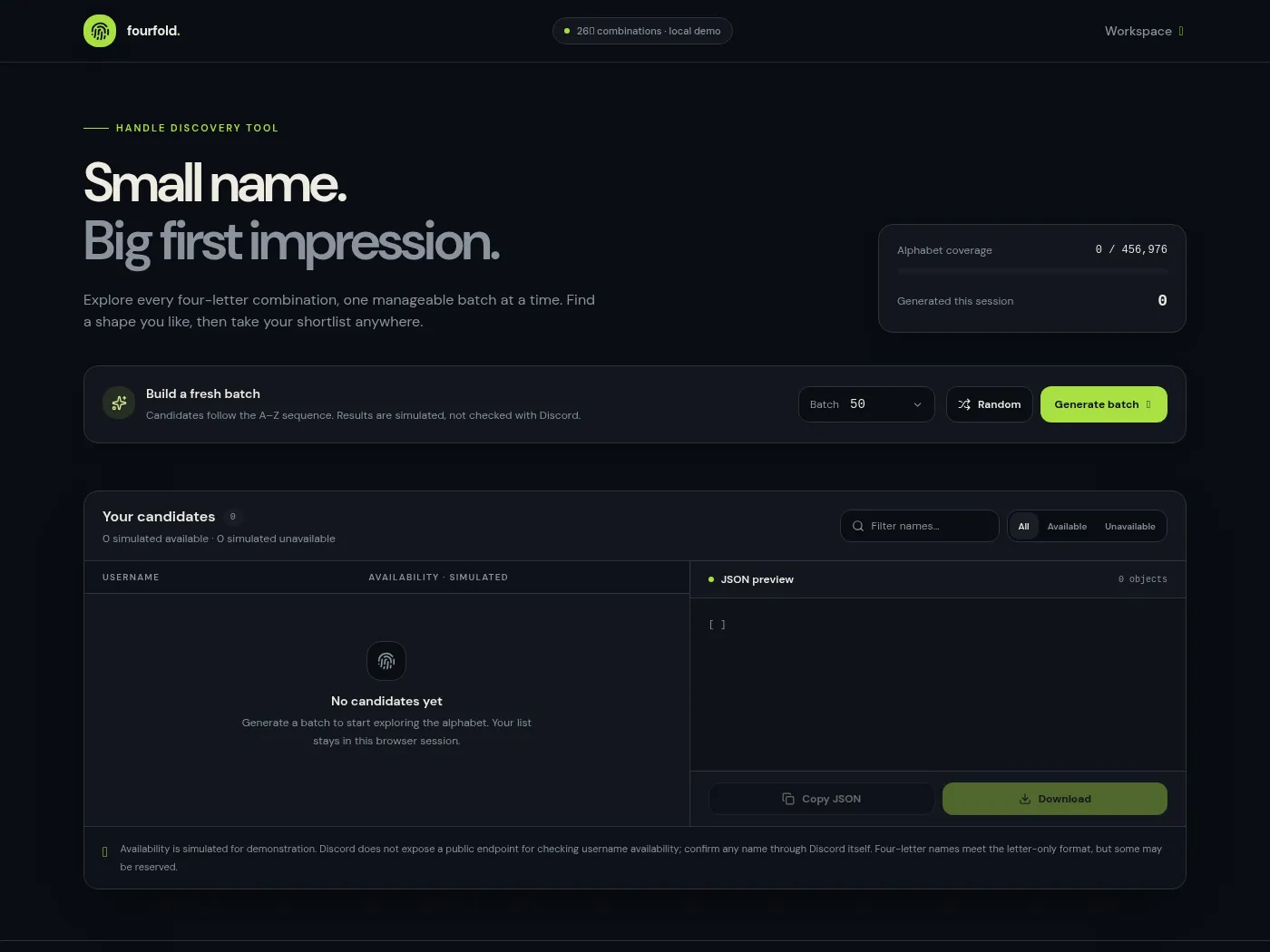 Discord 4-Letter Finder