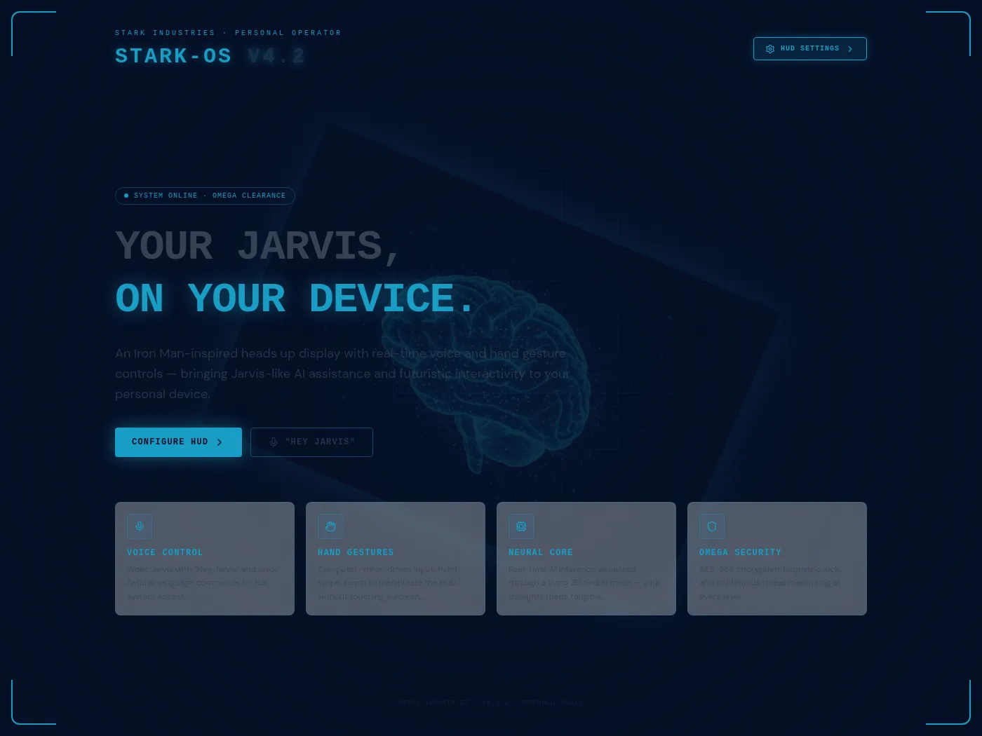 Jarvis HUD Experience