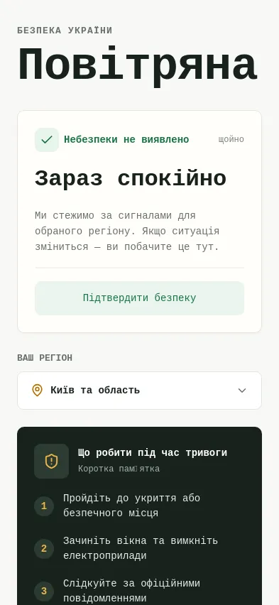 Повітряна Тривога Alert