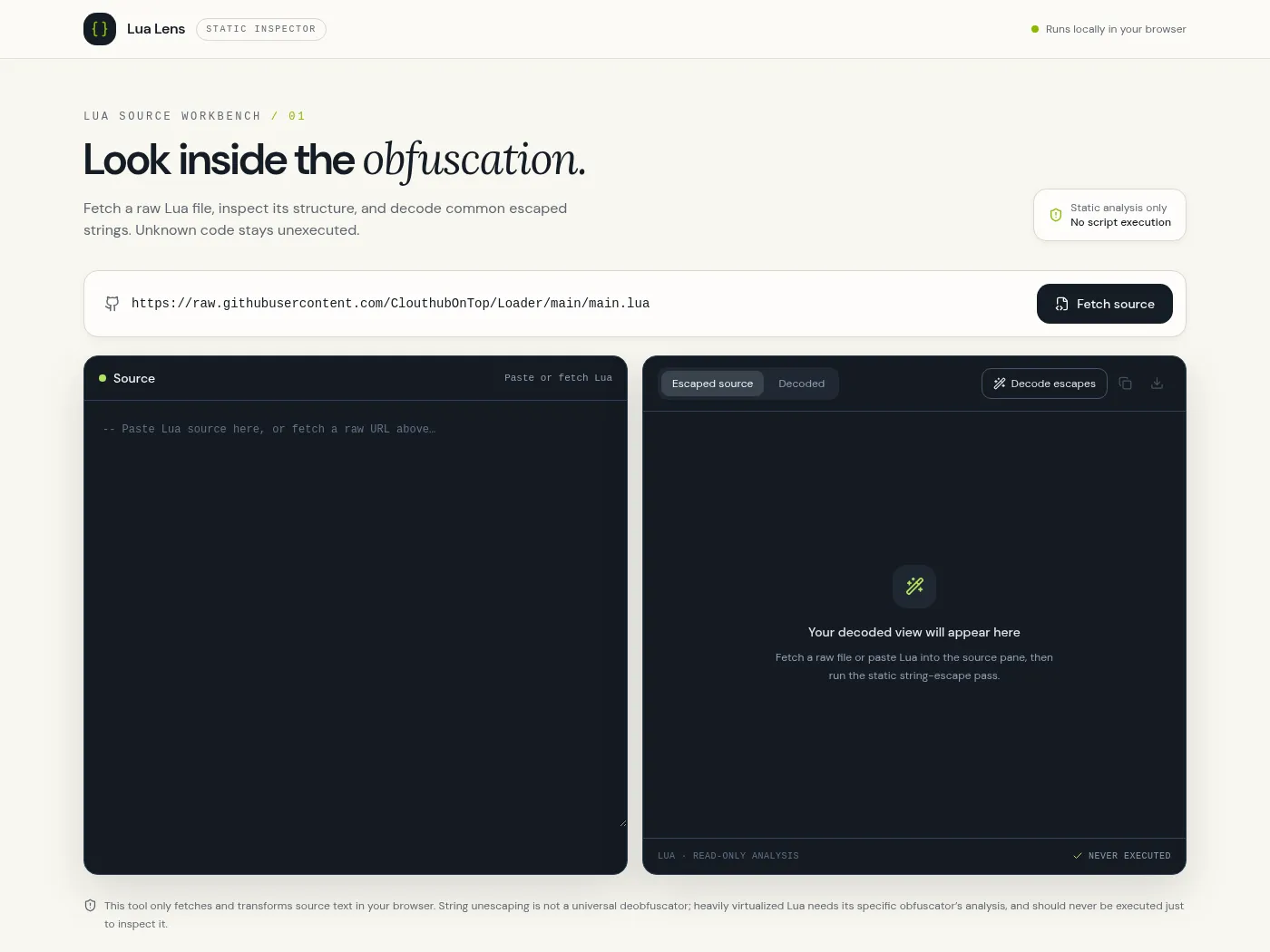 Lua Loader Decryptor