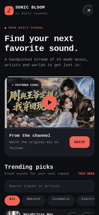 AI Music Channel App