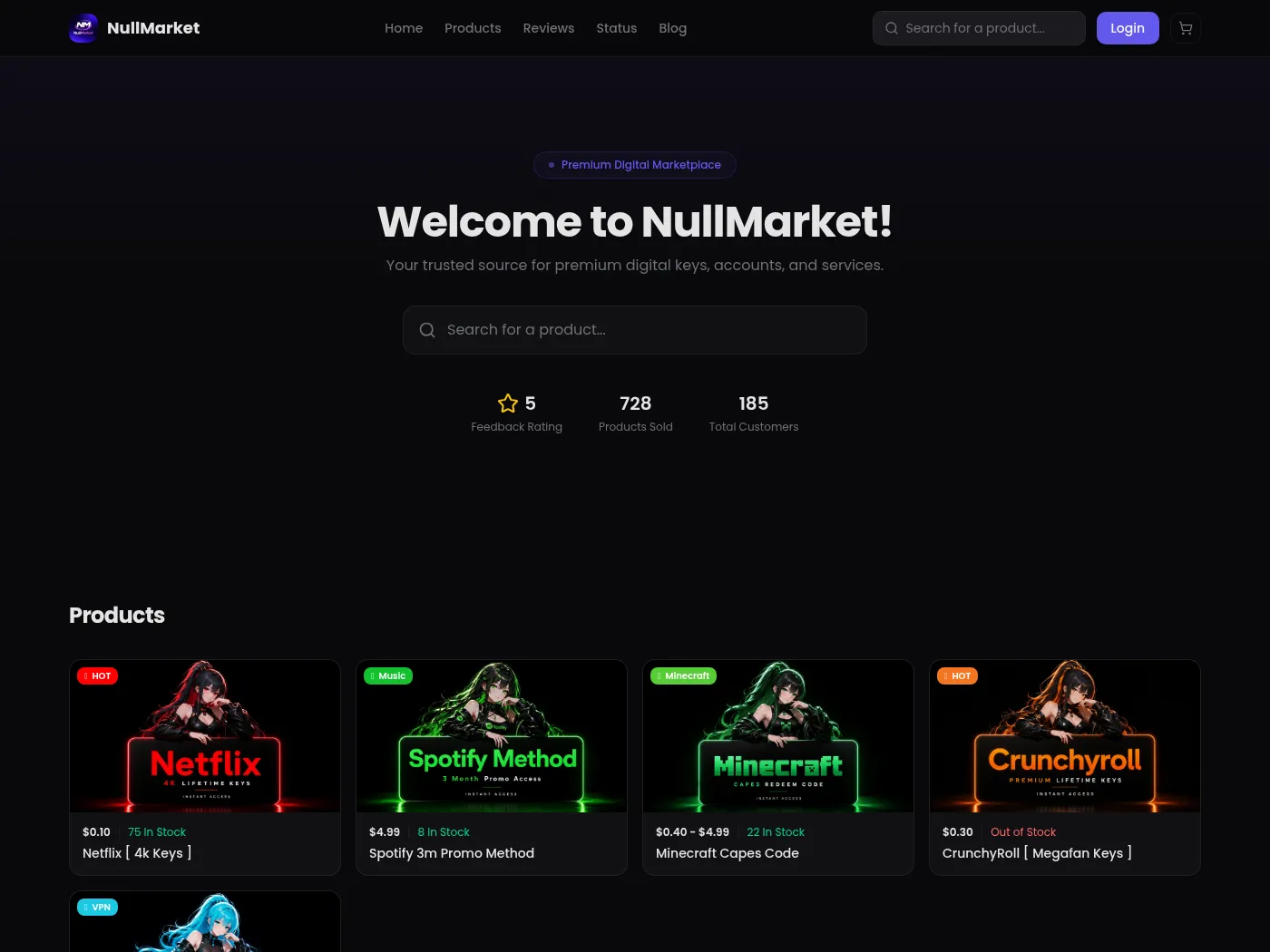 SellAuth Market Theme