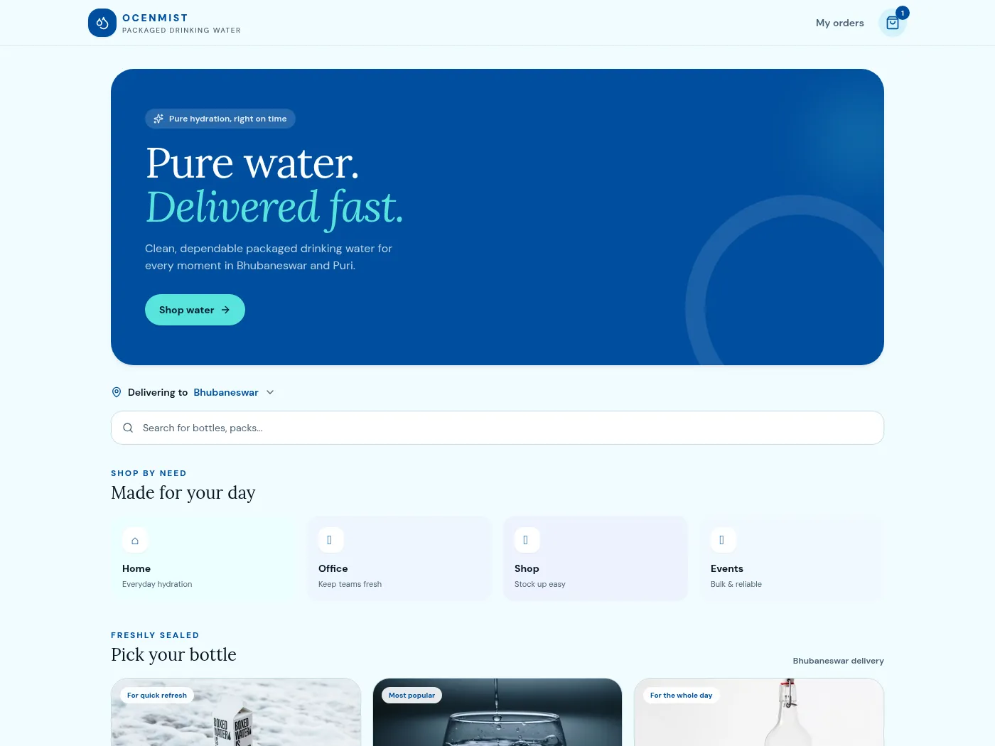 Ocenmist Quick Delivery App