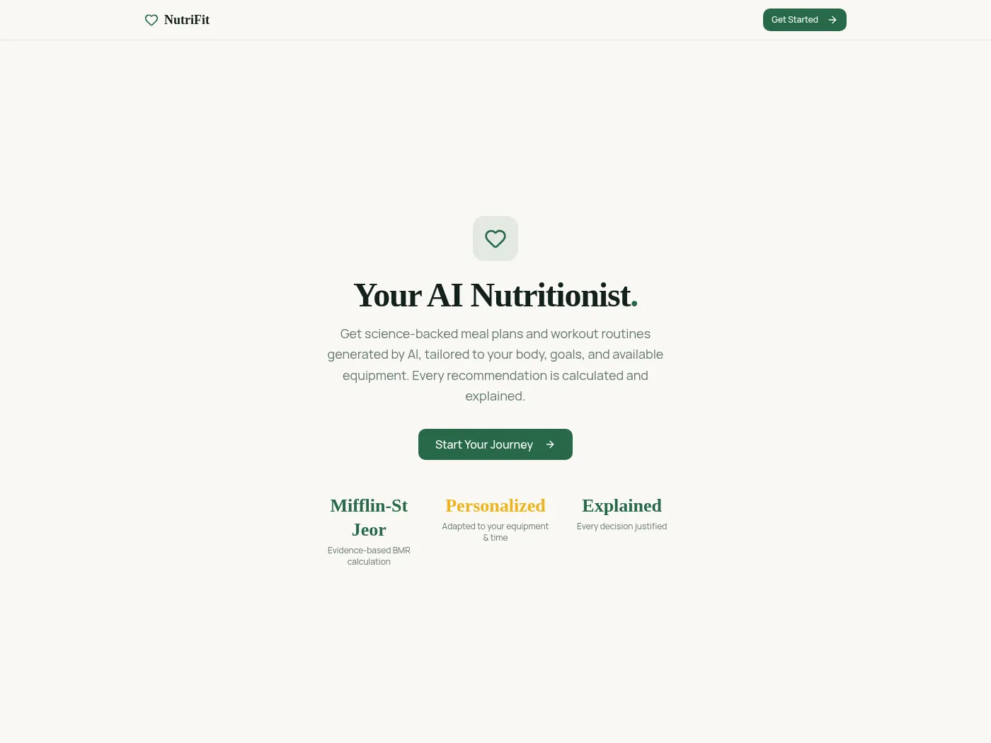 NutriFit Coach AI